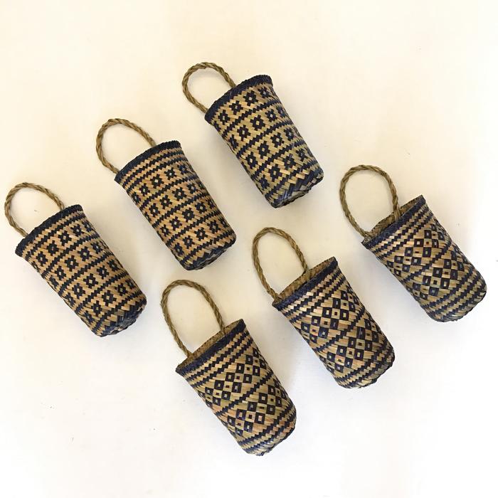 Jual Cover Pot Purun Gantung Motif Kembang [F008] - Hanging Pot Gantung ...