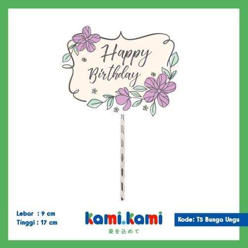 Jual Topper Kue Ulang Tahun Dewasa Bunga Ungu 01 - Kab. Tangerang ...