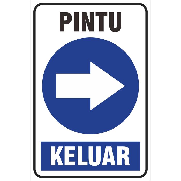 Jual STIKER SIGN PINTU KELUAR MASUK UK. 46X30,5CM - Kota Tangerang ...
