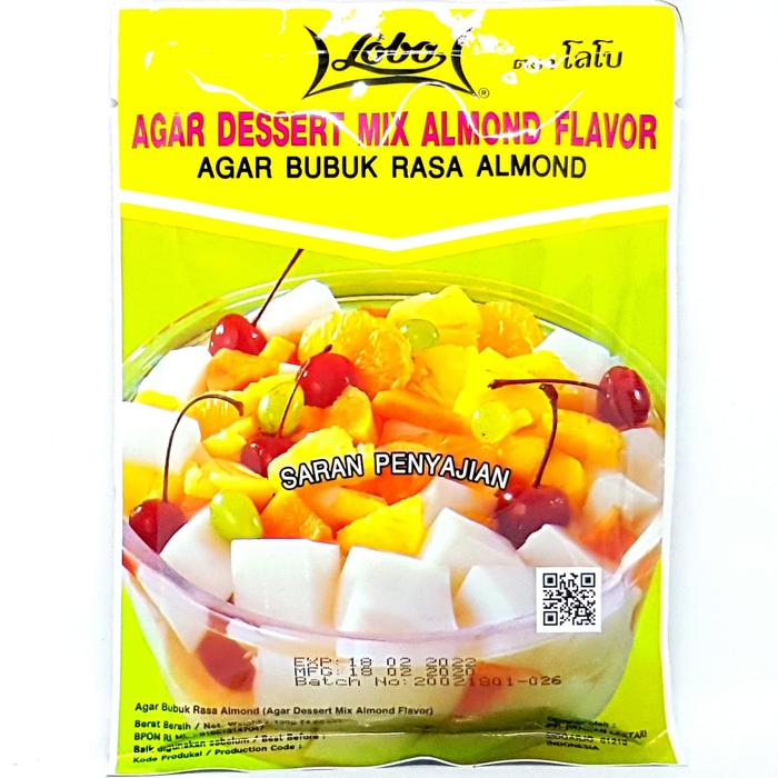 Jual LOBO AGAR DESSERT MIX ALMOND FLAVOR 130gr | AGER BUBUK RASA JELI ...