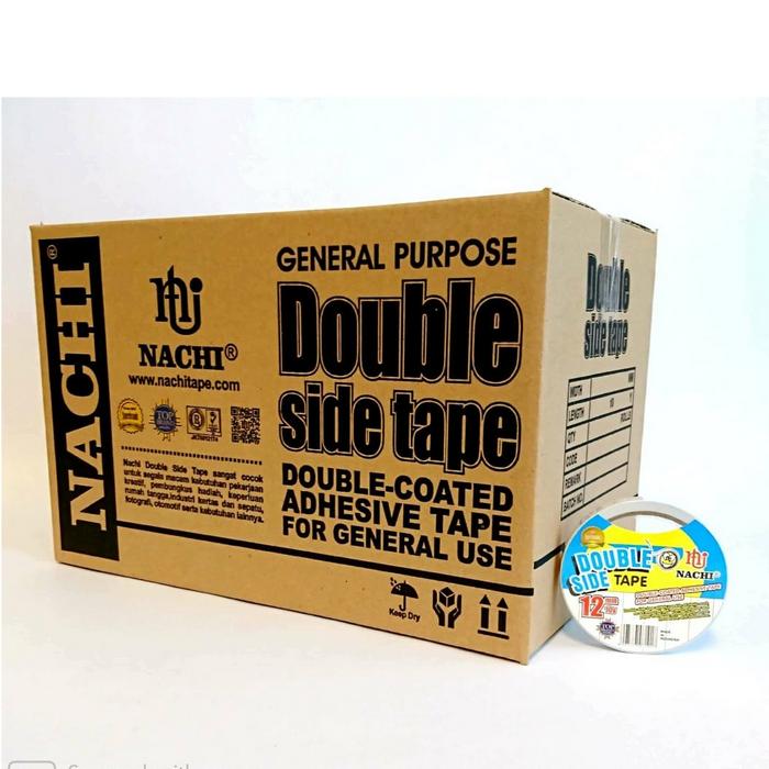 Jual (Dus) Nachi Double Side Tape 12 mm x 10 Yard 1/2 Inch - Jakarta Utara - NACHI TAPE | Tokopedia