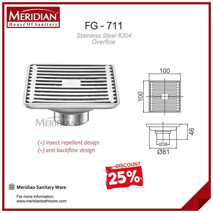 Jual Floor Drain Meridian FG 711 - Jakarta Barat - Meridian Sanitary ...