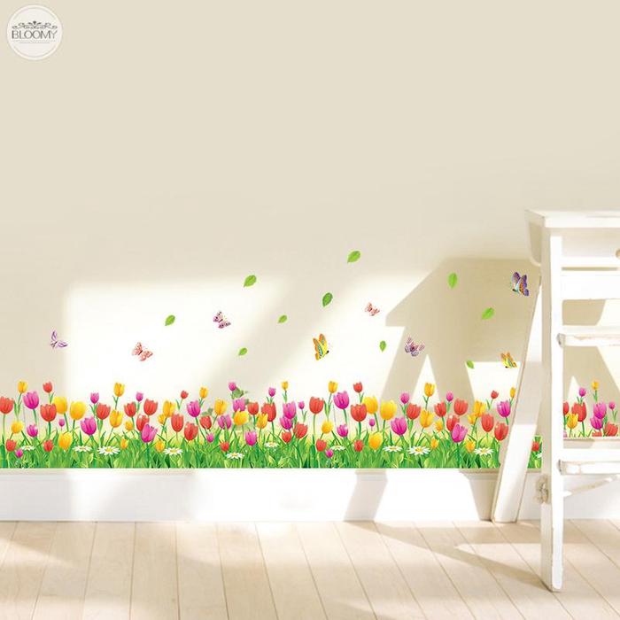 Jual Stiker Dinding Model Mural Desain Kupu-Kupu Lucu, Ukuran 40x114cm ...