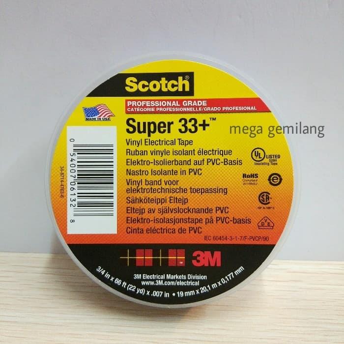 Jual Isolasi Listrik 3M Scotch Super 33+ Vinyl Electrical Tape ...