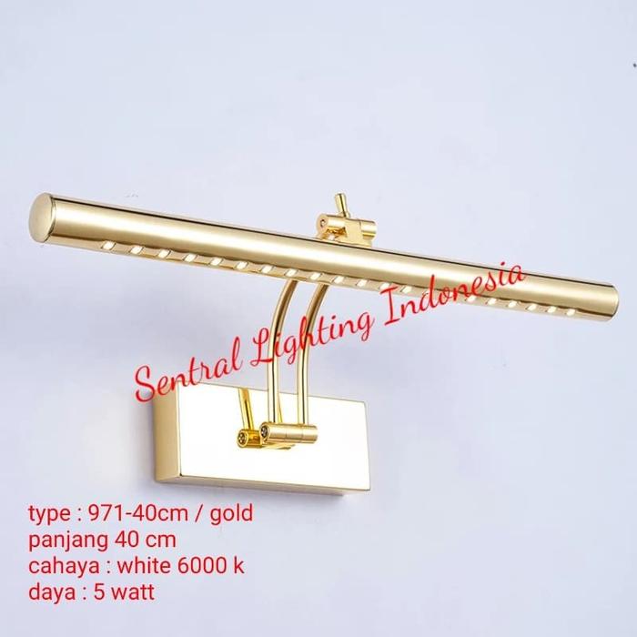 Jual SL971-40CM LAMPU WASTAFEL LED 5 WATT LAMPU DINDING TOILET GOLD ...