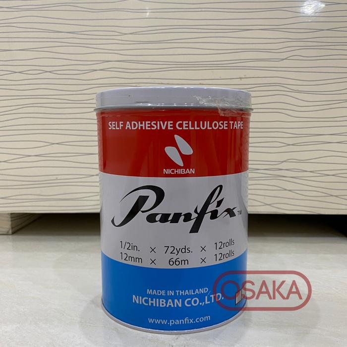 Jual Isolasi / Tape / Lakban Panfix Bening 12mm / 1/2 inch x 72 yard ...