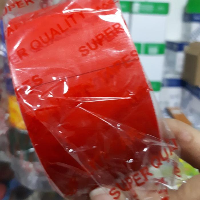 Jual Lakban Kain MERAH 2inc 48mm*10y/Cloth Tape/Lakban Jilid/Lakban ...