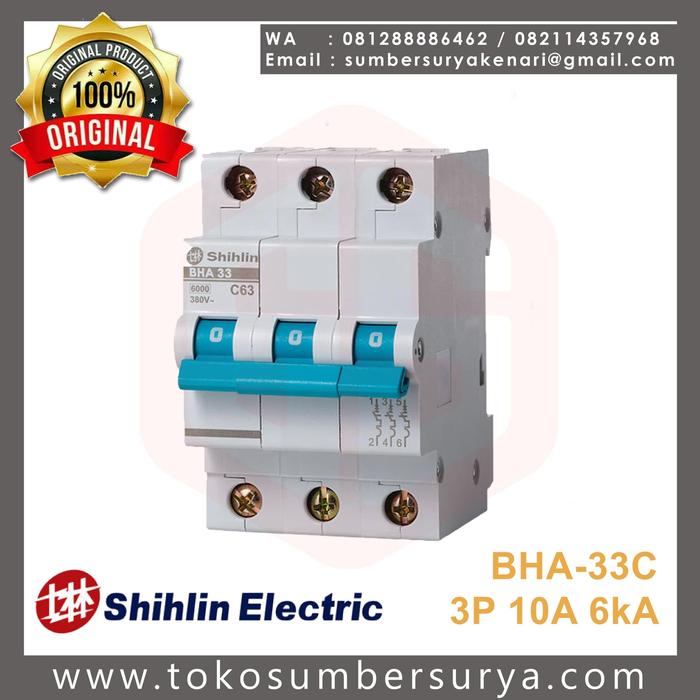 Jual MCB Shihlin Electric BHA-33C 3 Phase 10A 6kA / BHA33C 3P 10A SNI LMK - Jakarta Pusat - Toko ...
