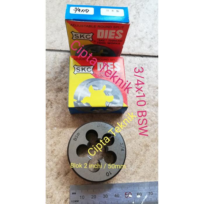 Jual Snei Skc 3/4 inchi x 10 BSW Blok 2 Inchi Round Dies 3/4inchi x ...