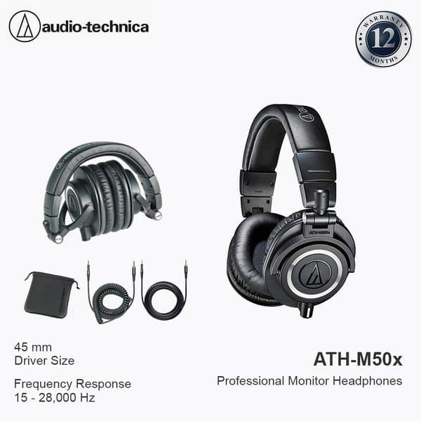 Jual Audiotechnica ATH-M50X / 50X Headphone Professional Recording ...