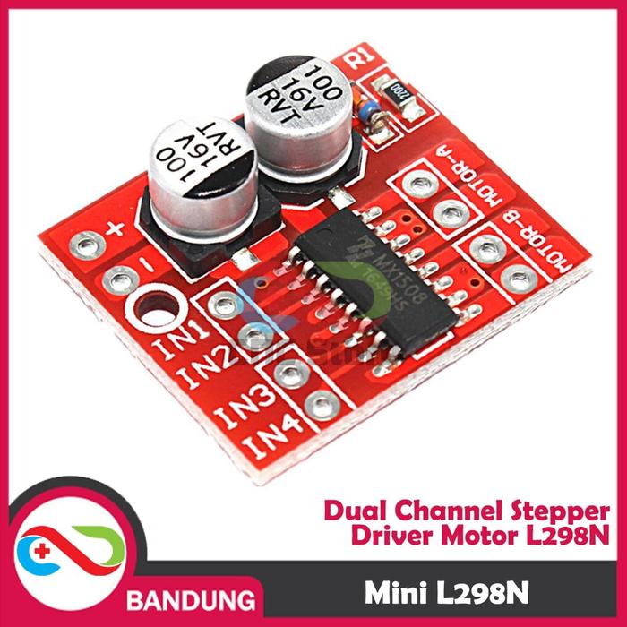 Jual DUAL CHANNEL STEPPER DRIVER MOTOR MODULE PWM L298N POSITIF NEGATIF ...