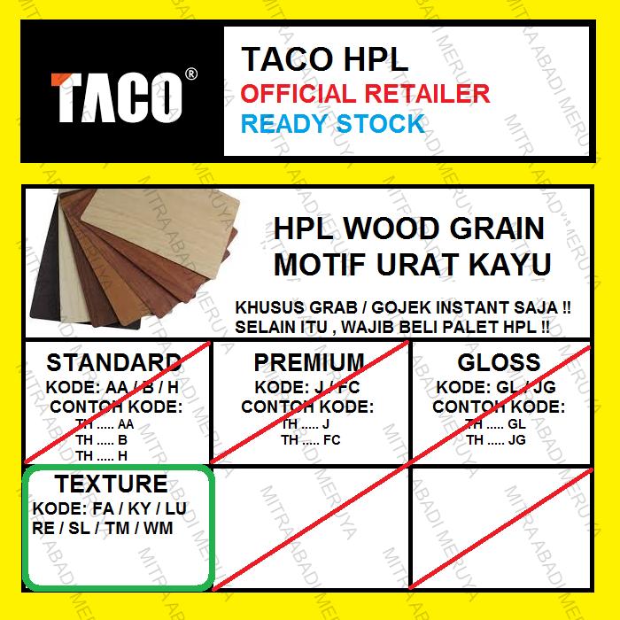 Jual TACO HPL MOTIF URAT KAYU PERMUKAAN TEXTURE - Jakarta Barat - Mitra ...