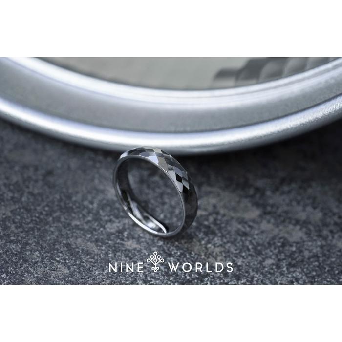 Promo Nine Worlds Ring cincin couple TUNGSTEN SILVER 4MM Pria Wanita gift Cicil 0% 3x - Jakarta ...