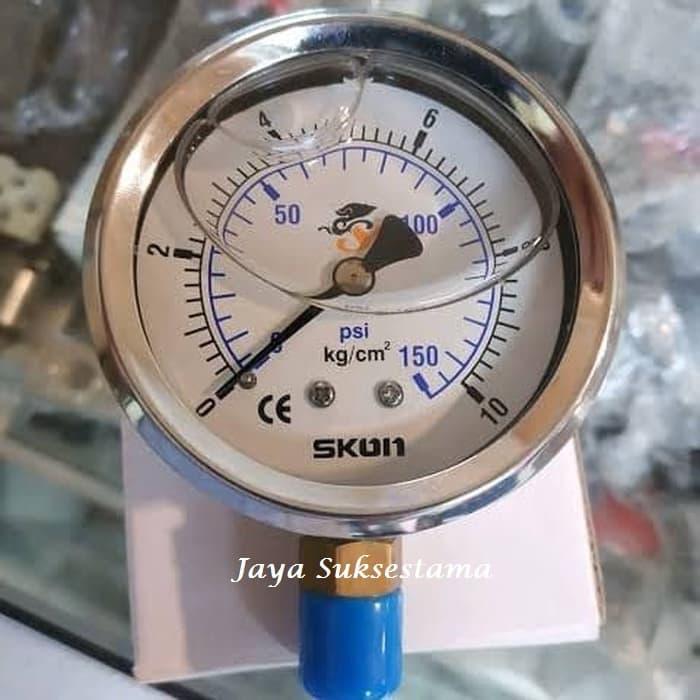 Jual Pressure Gauge 10 Bar (kg/cm2) 2,5" inch Skon / Manometer Skon 10Bar - Jakarta Barat - JAYA ...