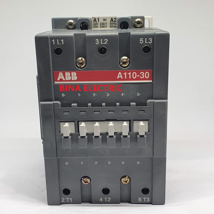 Jual Kontaktor ABB A110-30-11 3P 160A 220V / Contactor ABB 220V 3P 125A ...