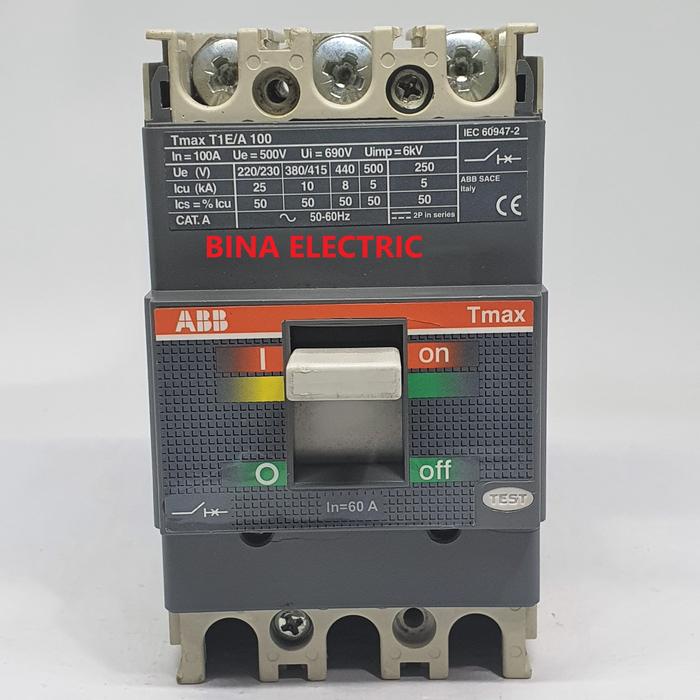 Jual MCCB ABB Tmax T1E/A 3P 60A / NFB ABB Tmax T1E/A 60A 3P - Jakarta Pusat - Bina Electric ...