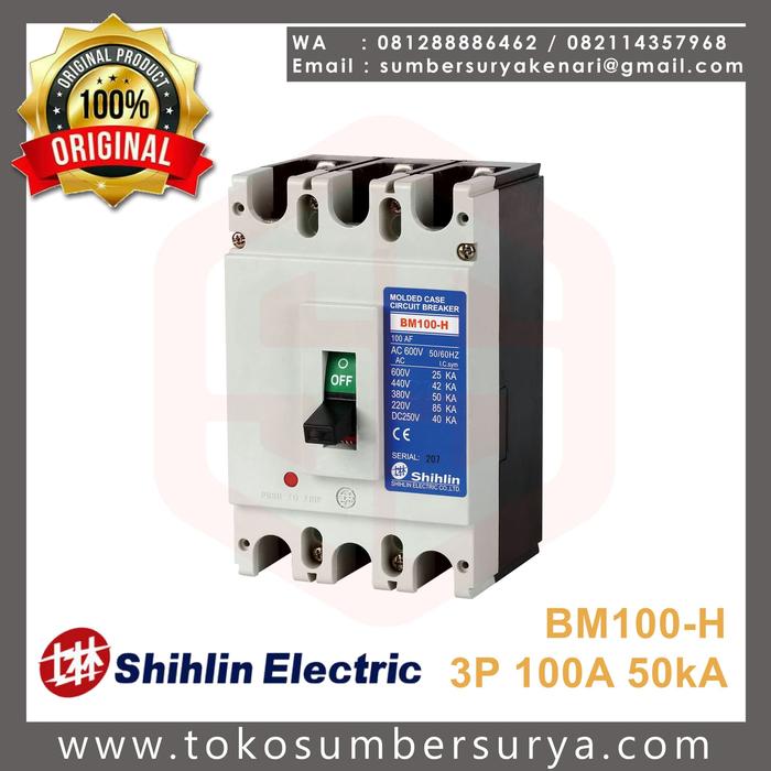 Jual MCCB Shihlin Electric BM100-H 3 Pole 100A 50kA / BM100H 3P 100A - Jakarta Pusat - Toko ...