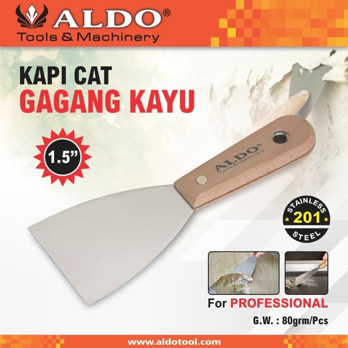 Jual KAPI CAT STAINLESS GAGANG KAYU ALDO - ISI 12 PCS/ 1 LUSIN - Kota ...