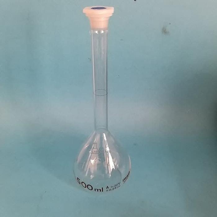 Jual LABU UKUR 500ML LABU VOLUMETRI PP STOPPER IWAKI PYREX TUTUP ...