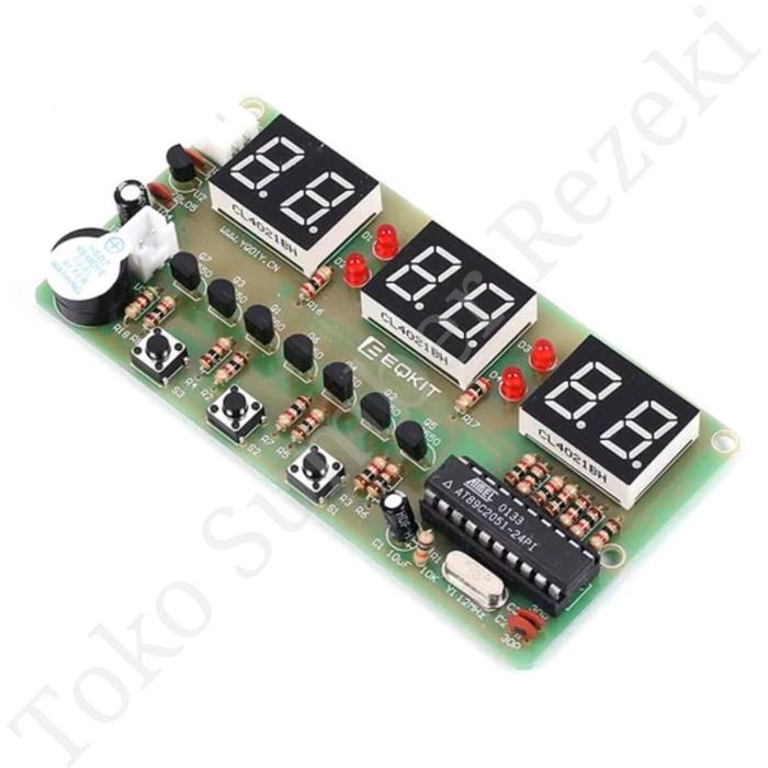Jual Jam Digital Rakit Sendiri Sirkuit Tugas Papan PCB Clock Circuit ...
