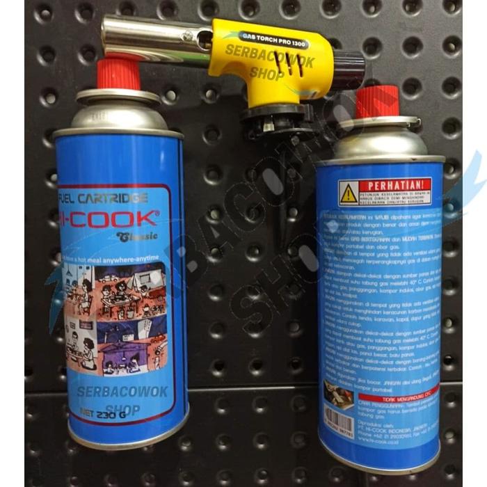 Jual PAKET GAS TORCH MULTI PURPOSE DENGAN 2 TABUNG GAS HI COOK PORTABLE ...