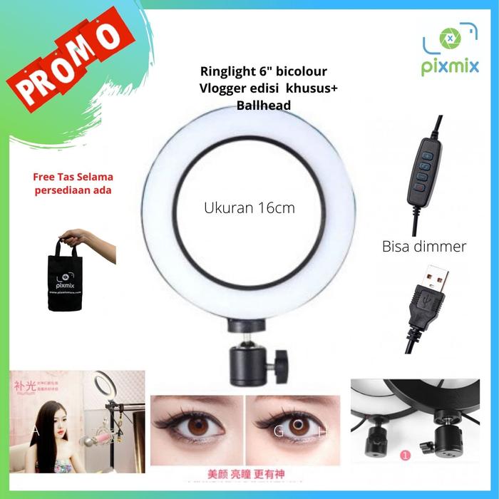 Jual Led Mini Ring Light 8w 6 Inch Bonus Tas Di Seller Noelle ...
