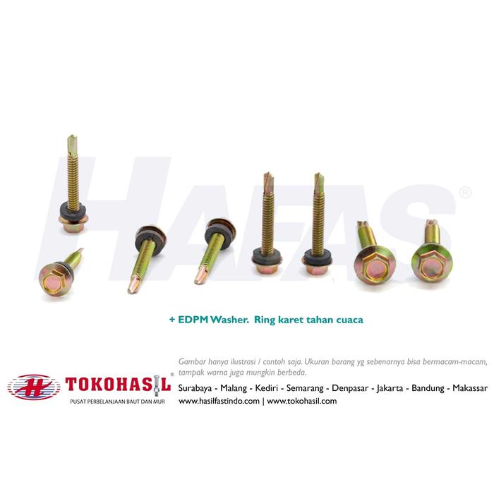Jual Sekrup/Skrup Roofing M5 x 25 mm (Roofing/Drilling Screw #12 x 25 ...