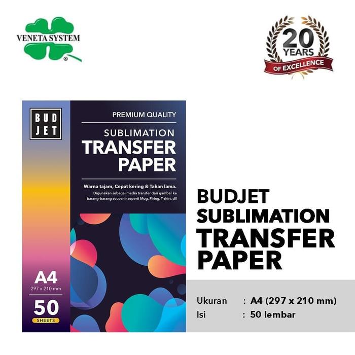 Jual Kertas Sublim Sublime - Budjet Sublimation Transfer Paper A4 isi ...