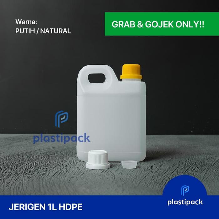 Jual JERIGEN HDPE 1 LITER – NATURAL – GRAB / GOJEK ONLY - Hitam - Kota ...