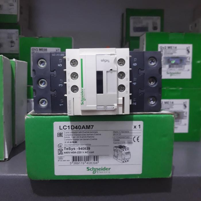Jual CONTACTOR SCHNEIDER LC1D40M7 3 KUTUB 1NO 1NC AC3 18,5KW 220V - Jakarta Pusat - Zhafi ...