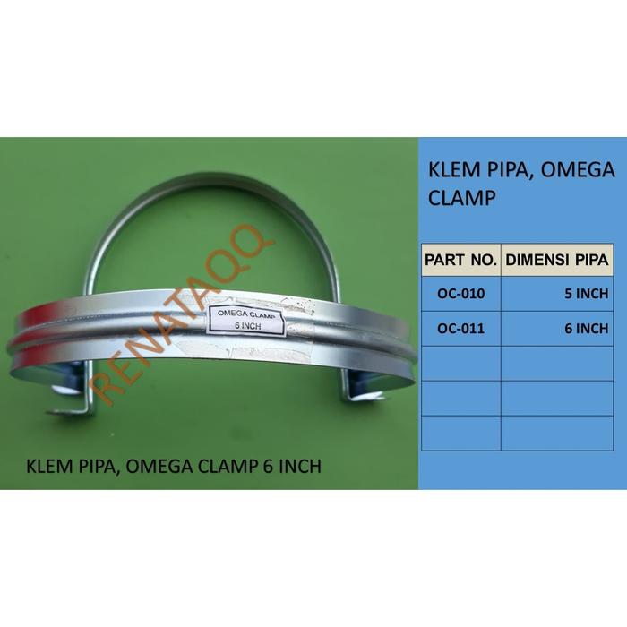 Jual Klem Pipa 6 IN | Klem OMEGA 6 IN Tebal | OMEGA Clamp Untuk Pipa ...