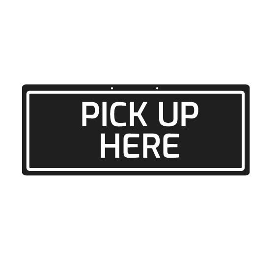 Jual Sign Pick Up Here Akrilik 50x20 / Signage Pick Up Here / Sign ...