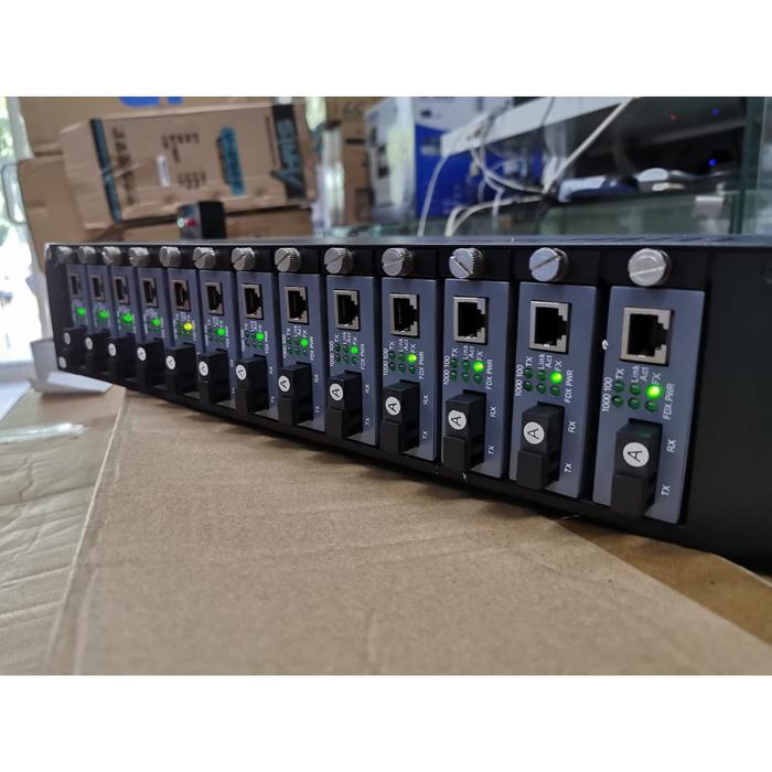 Jual Rack FO Media Converter - Rackmount FO Media Converter - 14 Slot ...