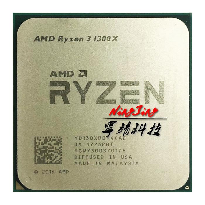 AMD Ryzen 1300X R3-1300X 4-Core 8M 65W Socket AM4 CPU Processor ...