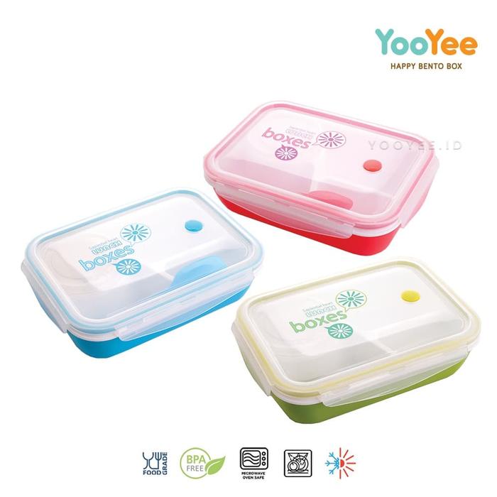 Jual Yooyee 415 Kotak Makan Plastik 4 Sekat Dengan Kompartemen Sup Di ...