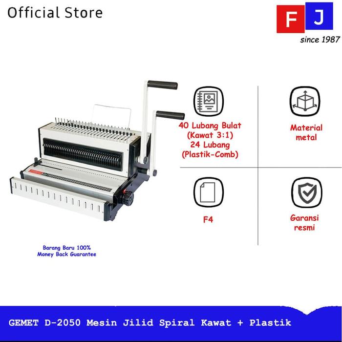 Jual Gemet D2050 Binding Spiral Kawat & Plastik D-2050 Garansi Resmi Di ...
