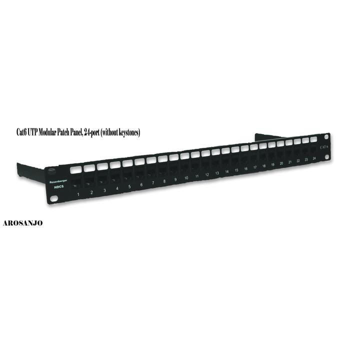 Jual Cat6 UTP Modular Patch Panel, 24-port (without keystones ...