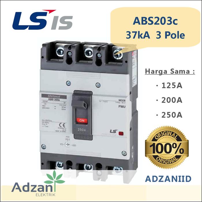 Jual MCCB 3P 160A 37kA ABS203c FMU LS Metasol LSis - Jakarta Pusat - Adzani.id | Tokopedia