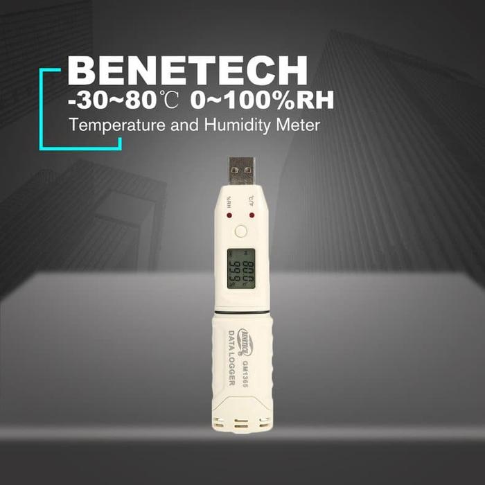 Jual Humidity & Temperature Meter Data Logger Benetech GM1365 ...