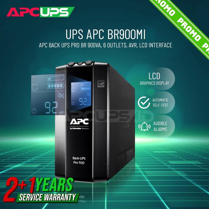Jual UPS APC BR900MI Back-UPS Pro BR 900VA, 6 Outlets, AVR, LCD ...