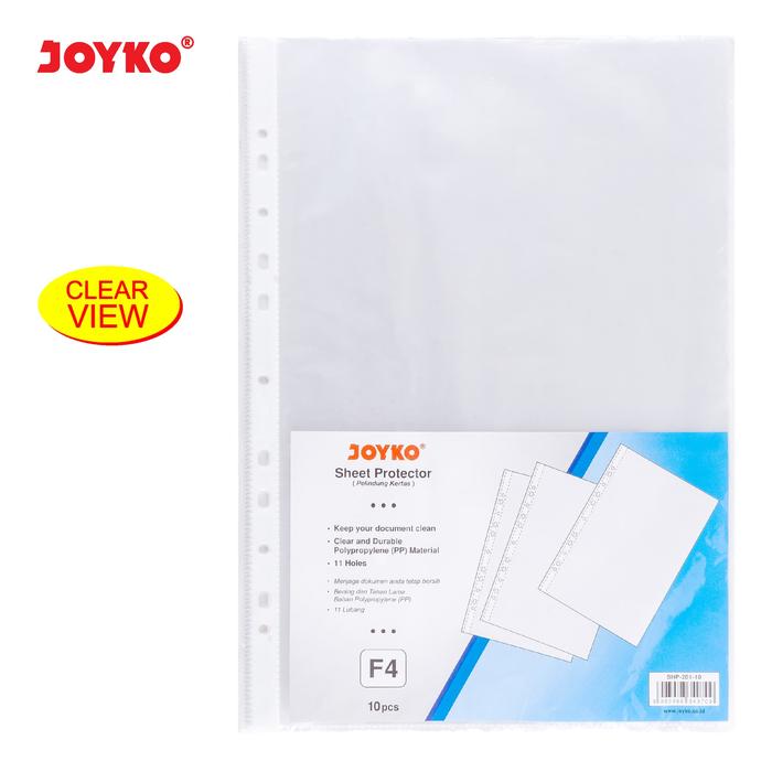 Jual Sheet Protector Pelindung Kertas Joyko SHP-201-10 F4 1 Pack 10 Pcs ...