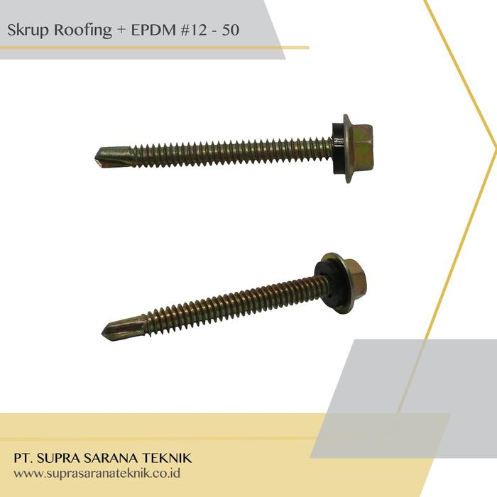 Jual Baut Roofing 12x50 Atap Spandek SUPRADEK Sekrup Skrup SDS ECER ...