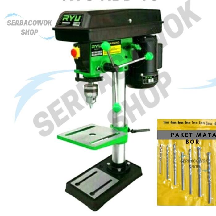 Jual RYU Mesin Bor Duduk 16 Mm Bench Drill RBD 16 Bonus Mata Bor Set ...
