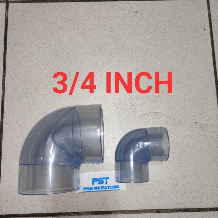 Jual ELBOW BENING LBOW KNEE TRANSPARAN PVC CLEAR UKURAN 3 INCH ...
