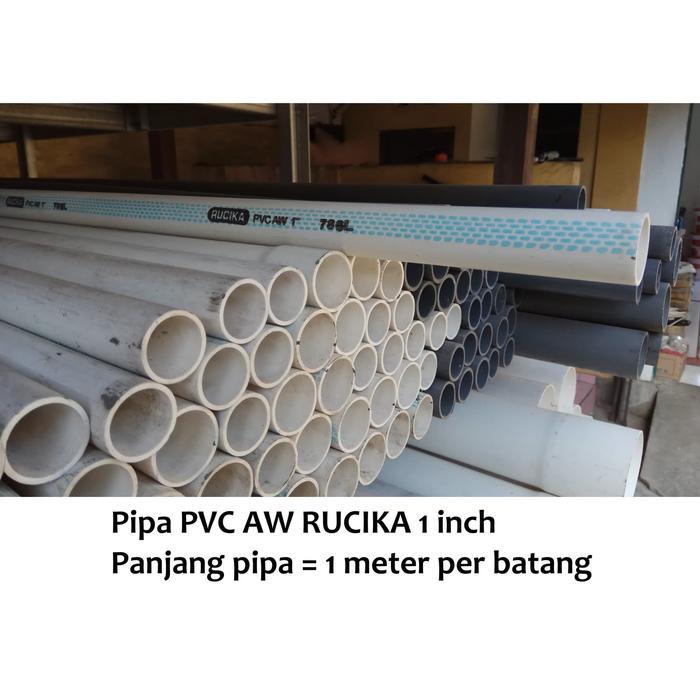 Jual Pipa PVC RUCIKA AW Putih 1 inch (panjang = 1 meter per batang ...