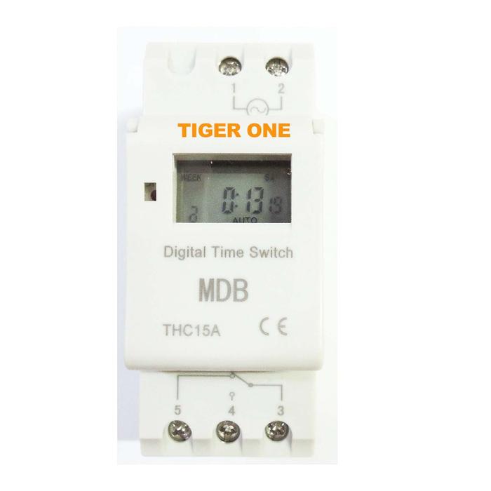 Jual MCB TIMER digital, Timer Switch THC15A, panel lampu listrik ...