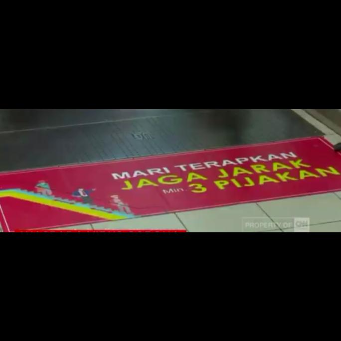 Jual sign tanda stiker eskalator lift mall tangga jarak new normal ...