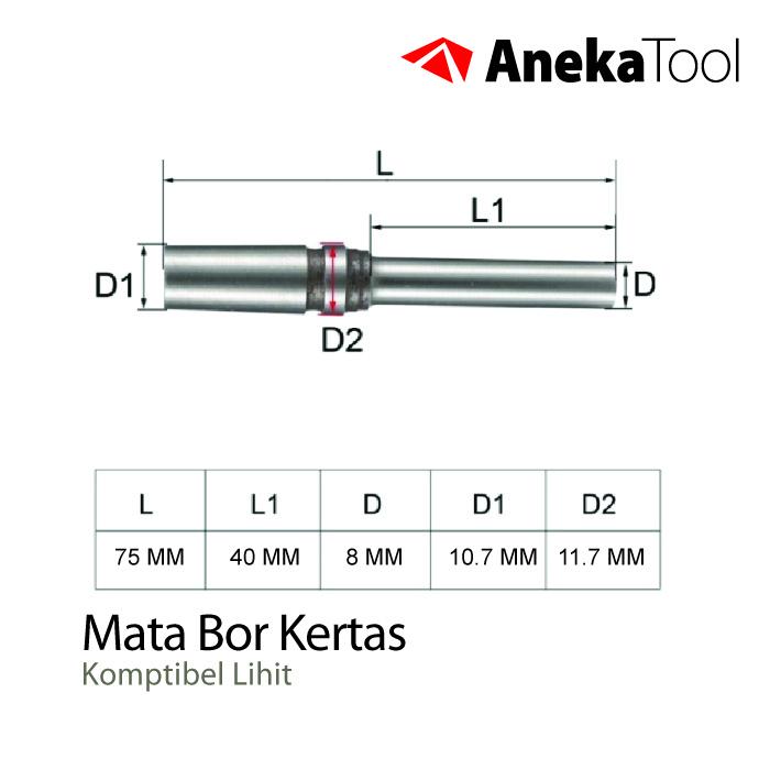Jual Mata Bor Kertas Lihit Uk. 7.0 / 8.0 MM - 8 - Jakarta Pusat ...