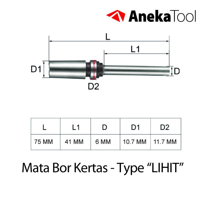 Jual Mata Bor Kertas Lihit Uk. 5.0 / 5.5 / 6.0 MM - 6 - Jakarta Pusat ...