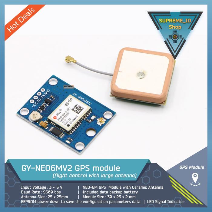 Jual GY-NEO6MV2 GPS Sensor Module | Arduino Raspberry pi - Jakarta ...